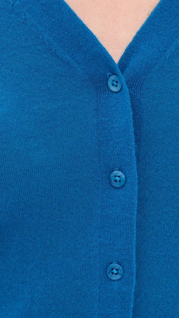 Tibi Mercerized Wool Shrunken Cardigan