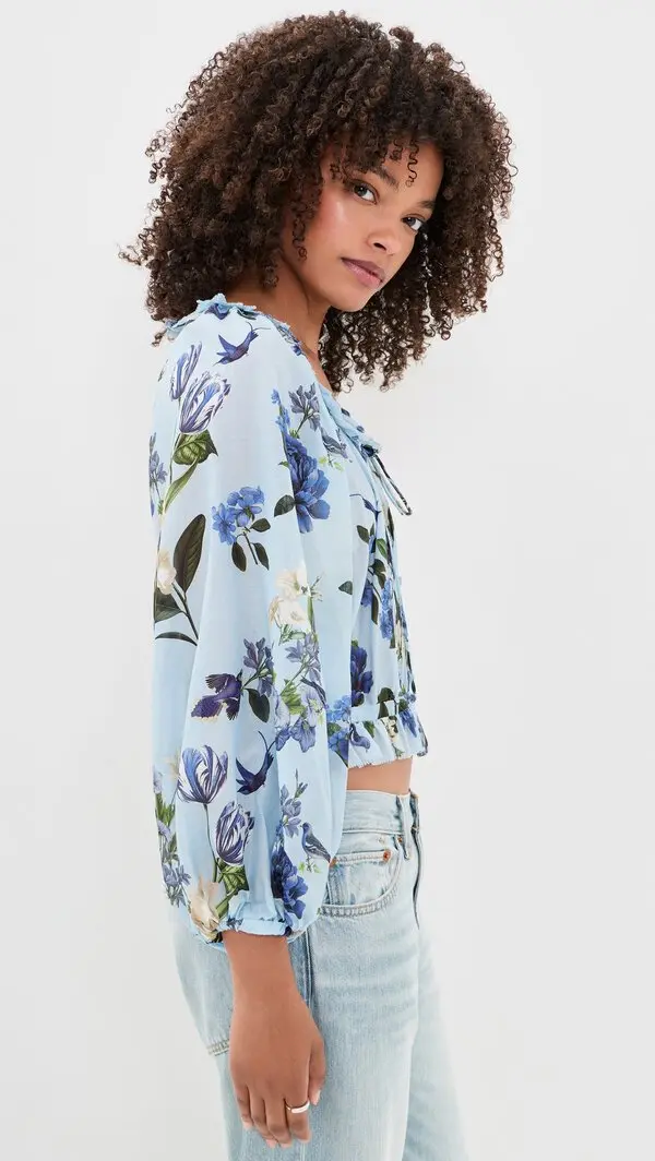 Alice + Olivia Mclaine Cropped Blouse