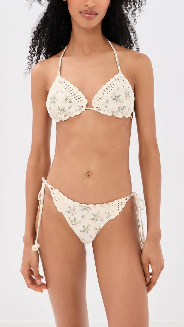 Agua Bendita Bea Handmade Crochet Triangle Top