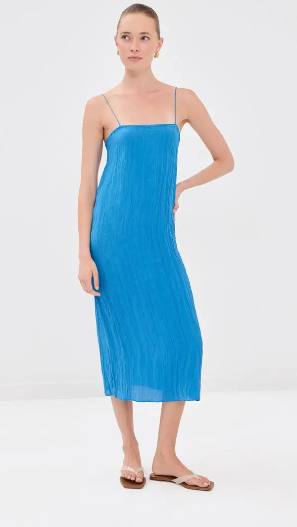 Tibi The Crinkle Slip Dress