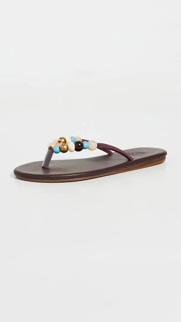 ANCIENT GREEK SANDALS Saionara Bead Flip Flops