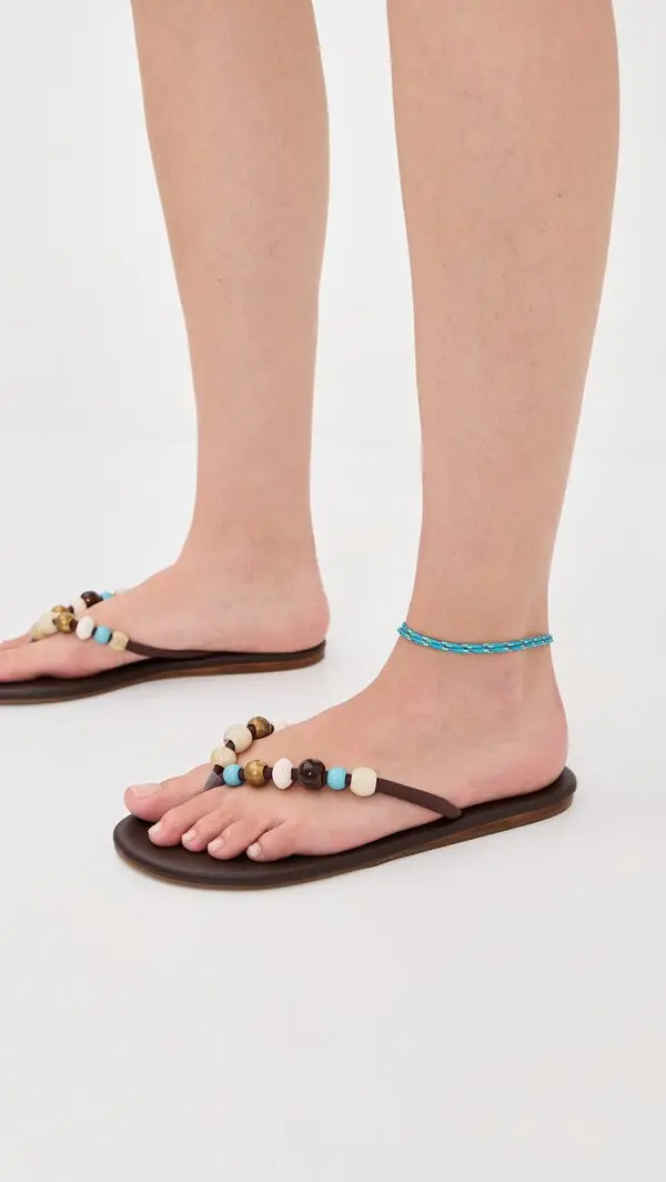 ANCIENT GREEK SANDALS Saionara Bead Flip Flops