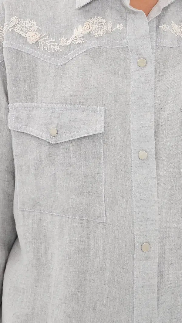 TWP Carter Shirt With French Knot