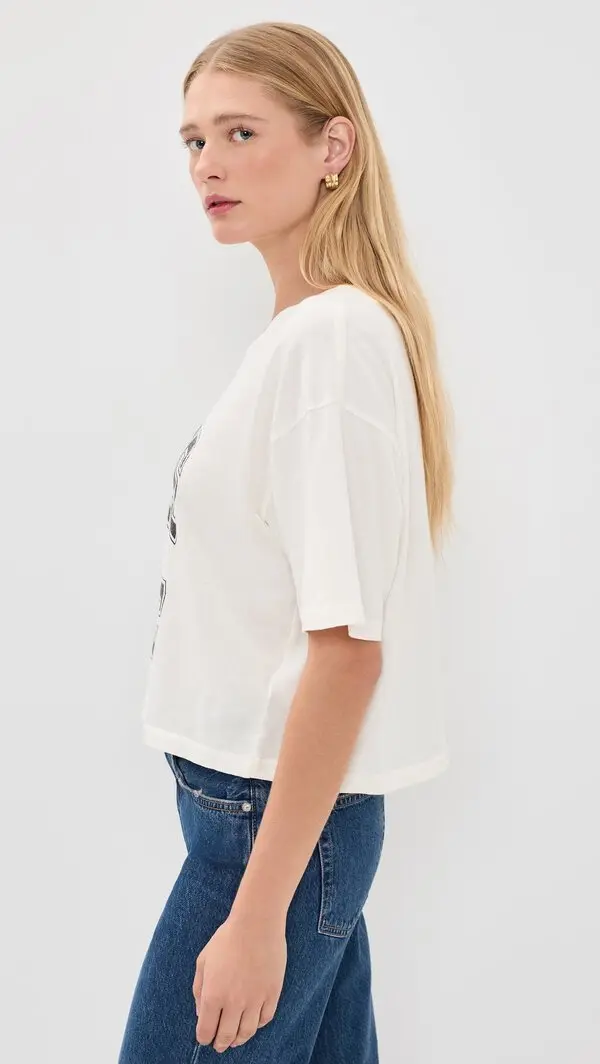 ANINE BING Johnny Cropped Tee