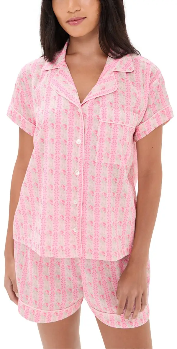 LoveShackFancy Prym Pajamas Set - Strawberry Macaroon