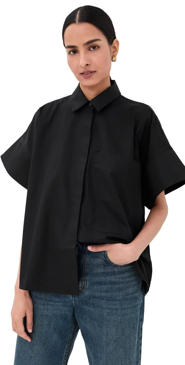Co Boxy Short Sleeve Shirt - Black