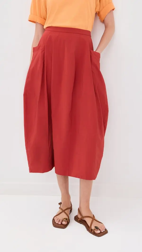 Tibi Nylon Lantern Skirt