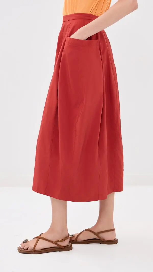 Tibi Nylon Lantern Skirt