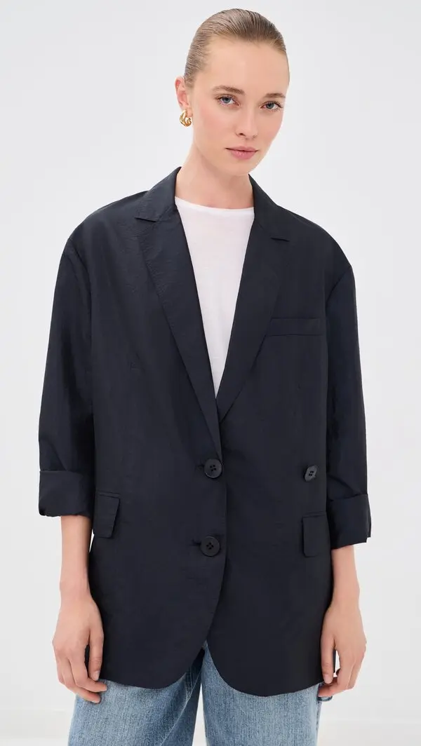 Tibi Crispy Nylon Liam Blazer