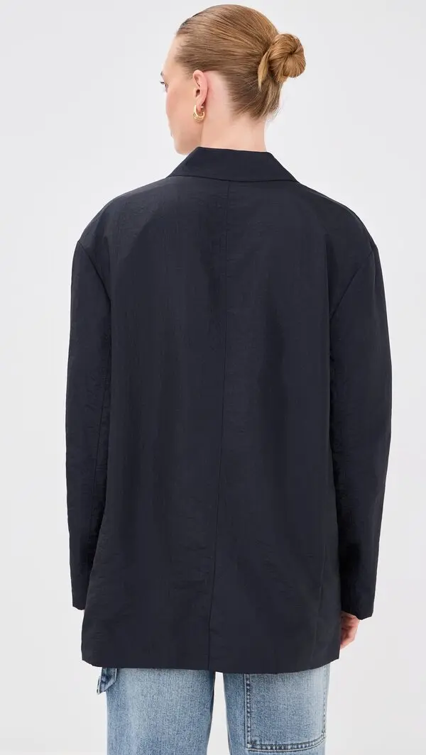 Tibi Crispy Nylon Liam Blazer