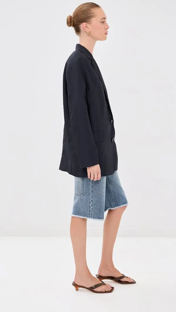 Tibi Crispy Nylon Liam Blazer