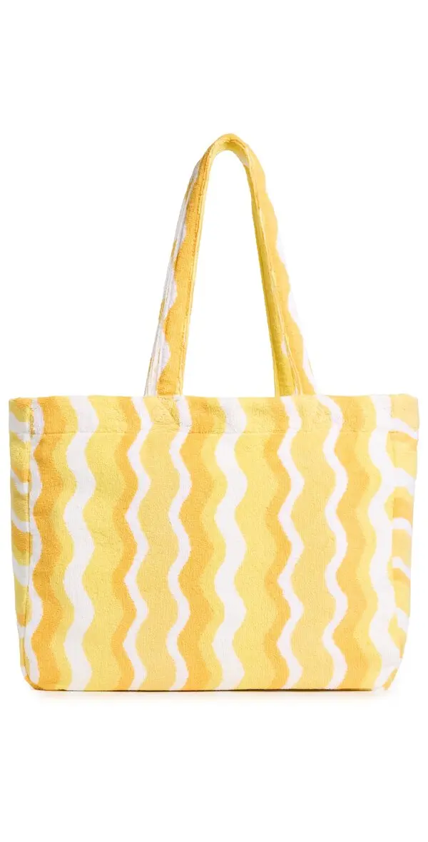 WEEZIE Looped Terry Beach Tote - Spritz Squiggle