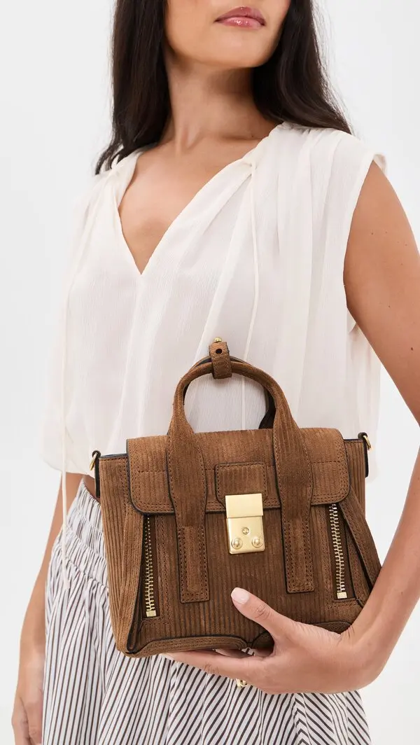3.1 Phillip Lim Embossed Suede Pashli Mini Crossbody Bag