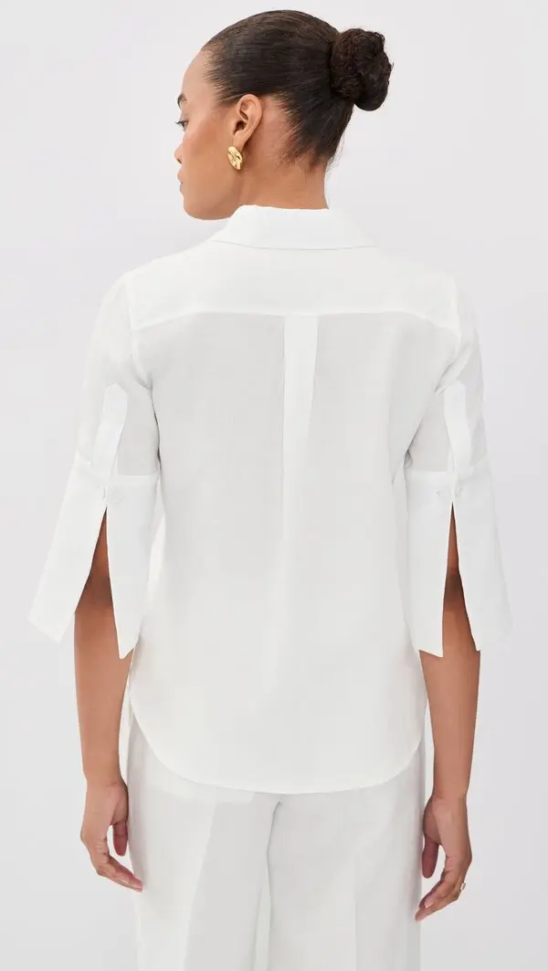 Another Tomorrow French Cuff Blouse
