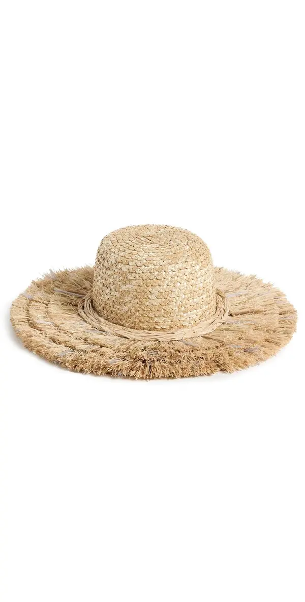 Lele Sadoughi Fringe Straw Hat - Metallic