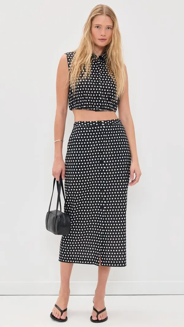 FRAME The Polka Dot Skirt