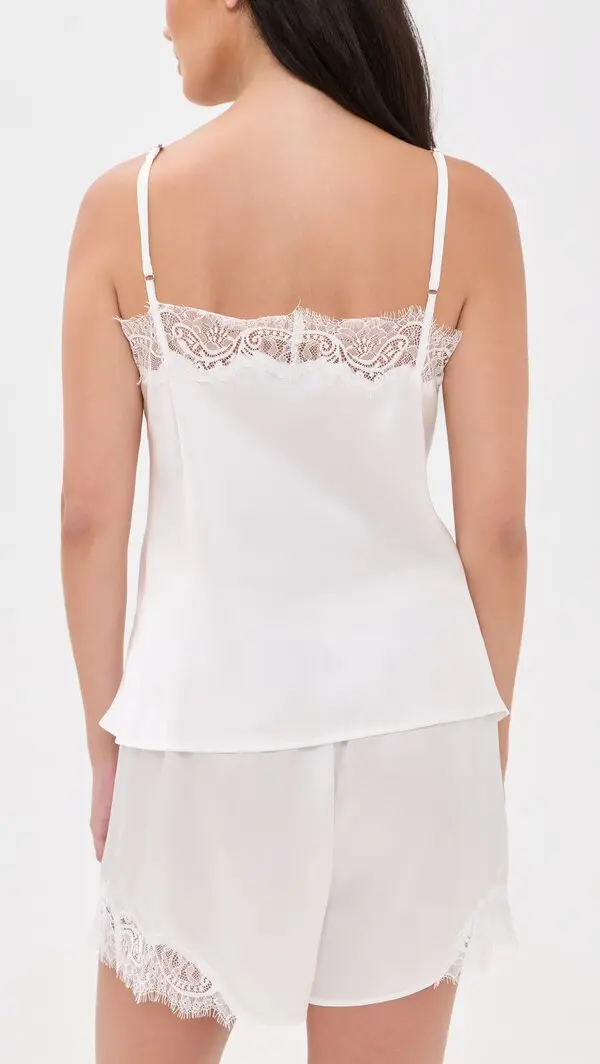 PETITE PLUME Mulberry Silk Lace Cami Short Set