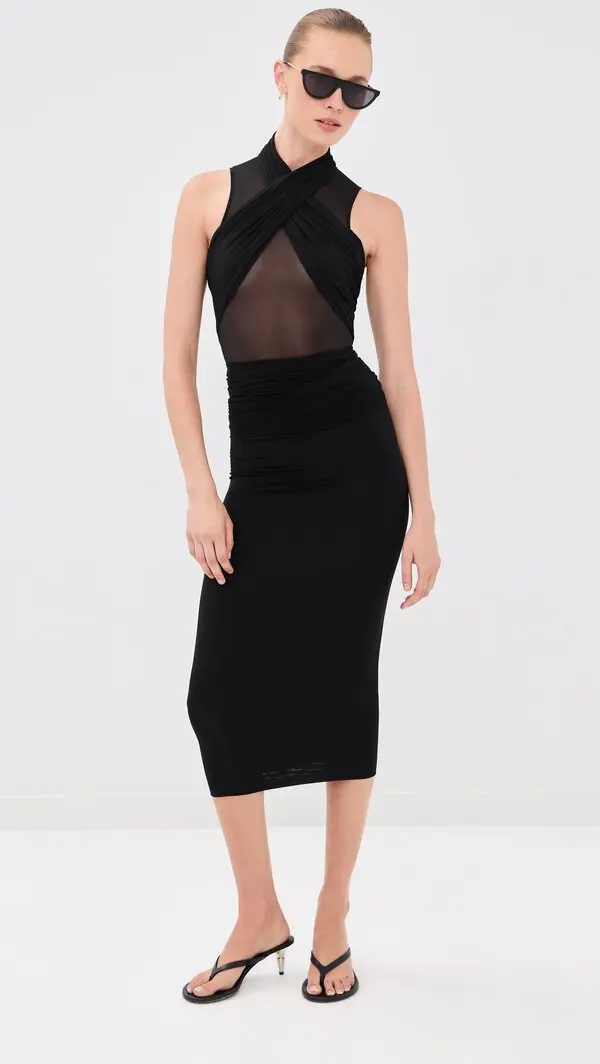 Wardrobe.NYC Translucent Midi Skirt