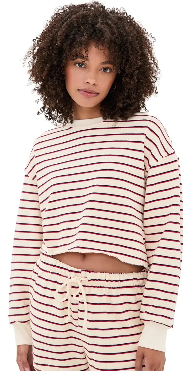 Strut This Sonoma Striped Crewneck Sweatshirt - Stripe