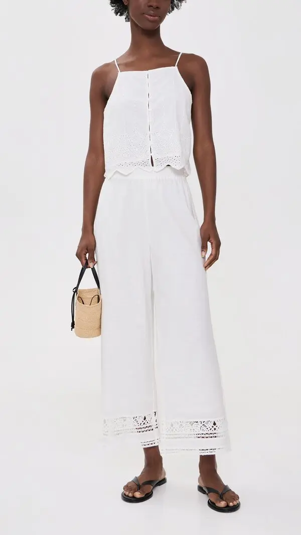 Z Supply Scout Embroidered Linen Blend Pants