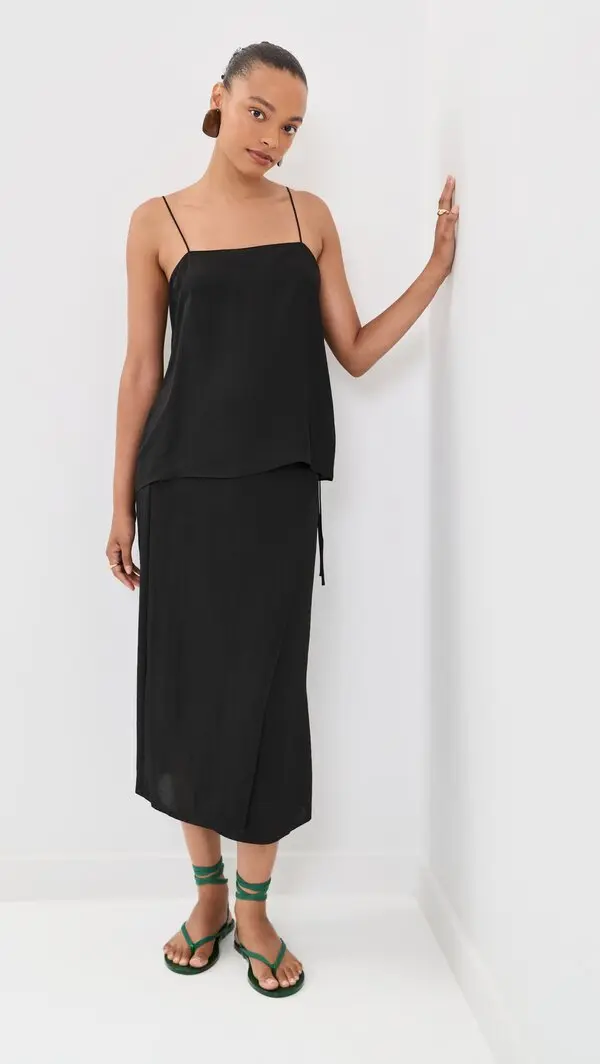 Tibi Summer Slip Wrap Skirt
