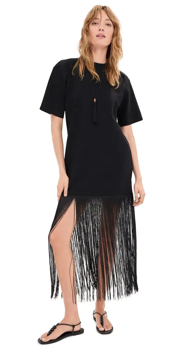 LE BOP Fringe Nico Dress - Black