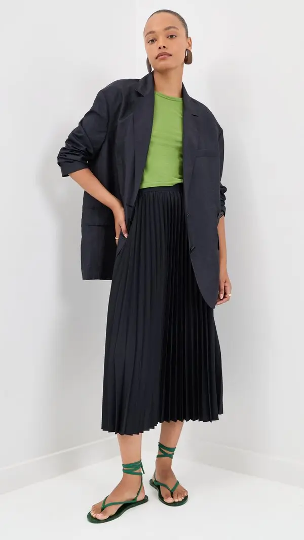 Tibi Pleated Sunray Skirt