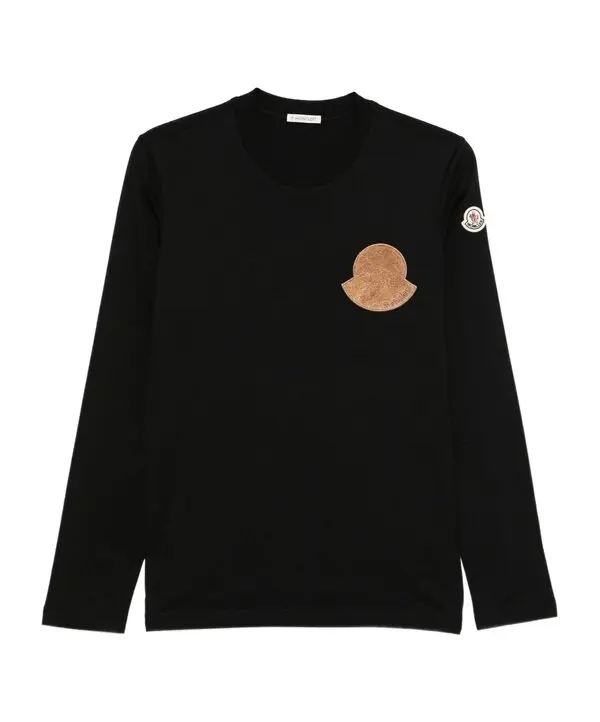 Moncler Logo-patch Long-sleeve Top - Black