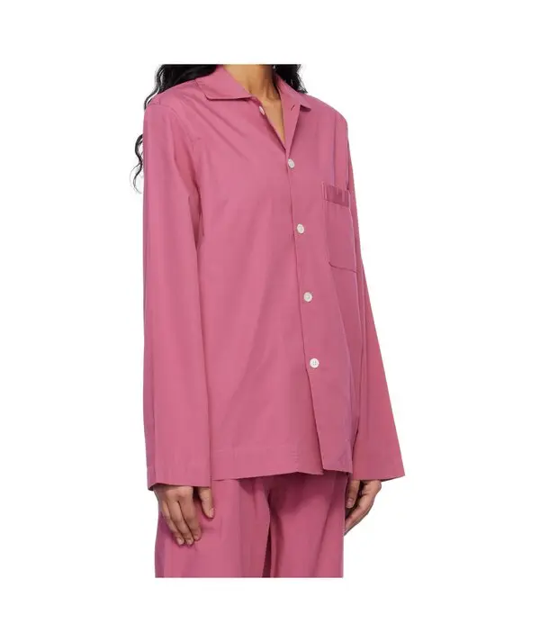 TEKLA Poplin Long-sleeved Pyjama Shirt