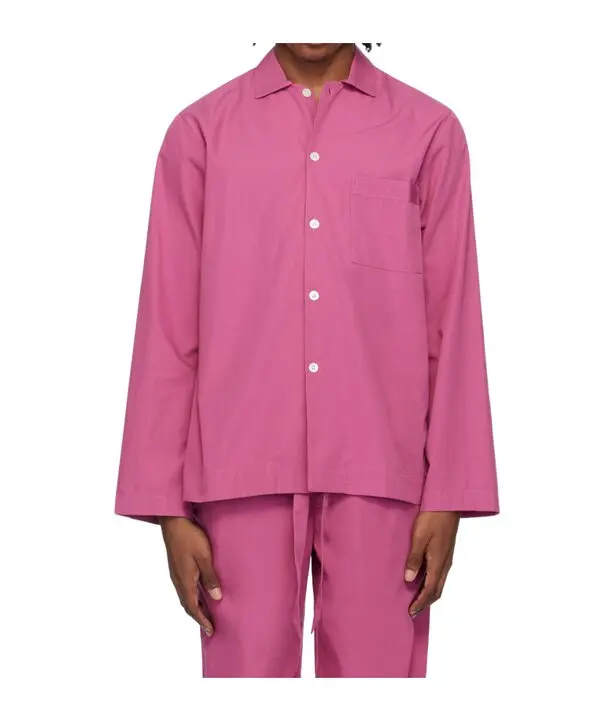TEKLA Poplin Long-sleeved Pyjama Shirt
