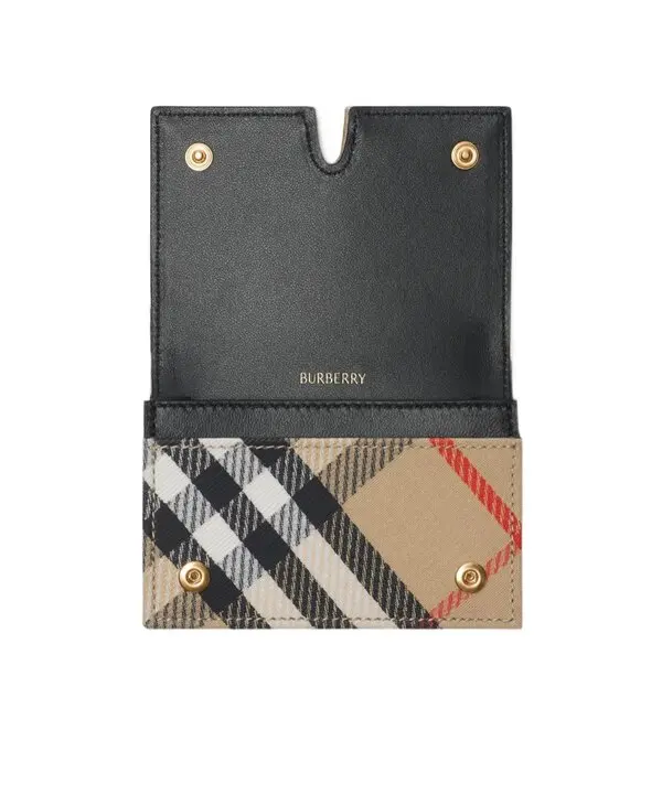 Burberry Checked Folded Card Case