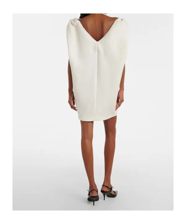 Balenciaga Draped Wool And Silk Minidress