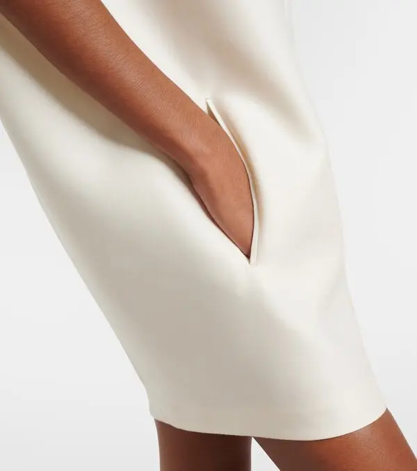 Balenciaga Draped Wool And Silk Minidress