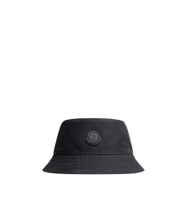 Moncler Logo Patch Bucket Hat - Black