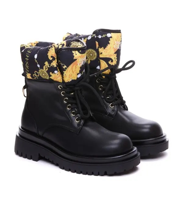 Versace Round-toe Lace-up Boots