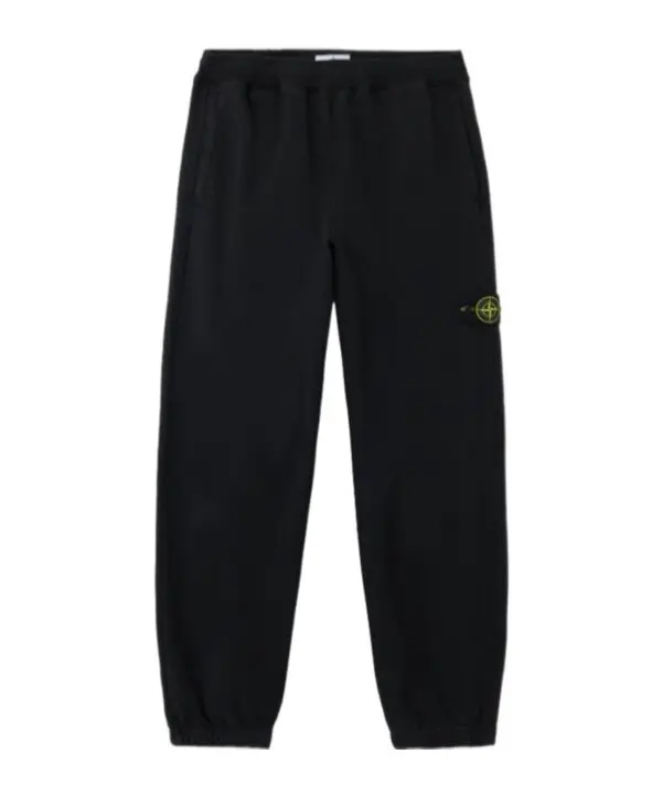 Stone Island Logo-patch Elasticated Waistband Trousers - Black