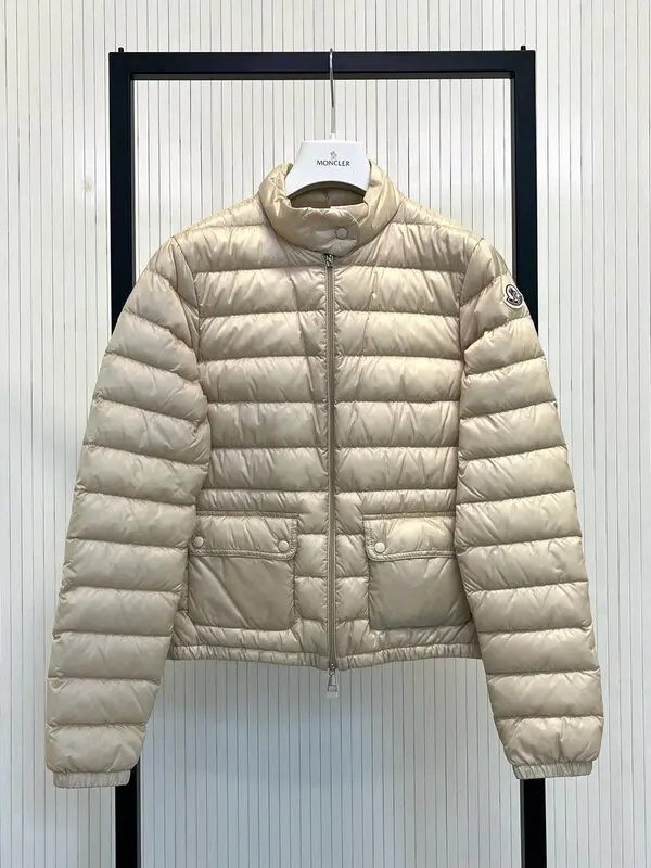 Moncler Lans Packable Short Padded Jacket - Light Beige