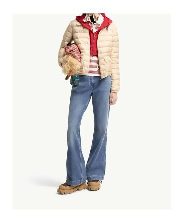 Moncler Lans Packable Short Padded Jacket - Light Beige