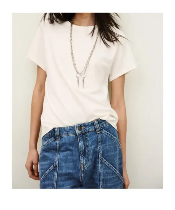 Ba&sh Elmer Embellished Shoulder T-shirt