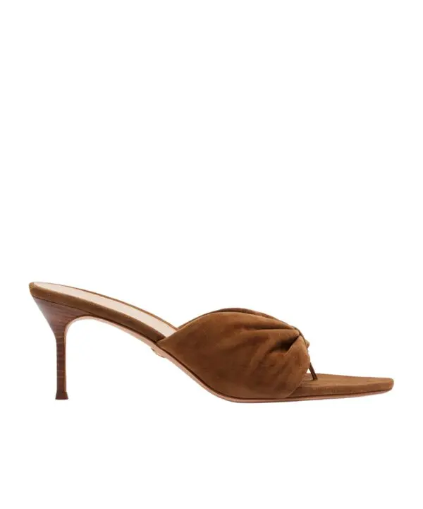 Veronica Beard Tullia Suede Mules - Brown