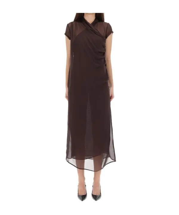 Paloma Wool Draped Silk Dress