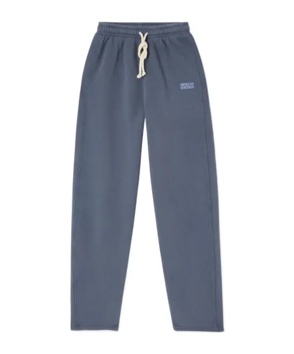 American Vintage Izubird Drawstring Cotton Trousers - Blue