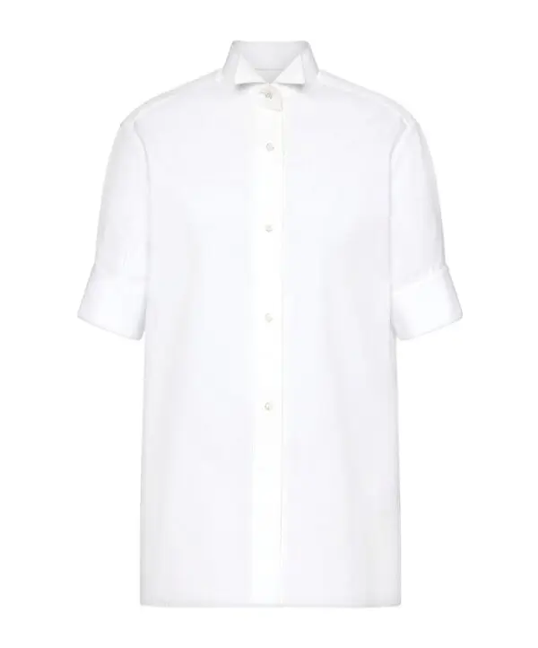 MAISON MARGIELA Cotton Short-sleeve Shirt - White