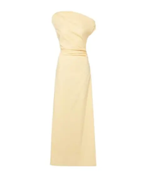 Staud Phare One-shoulder Cotton Maxi Dress - Nude