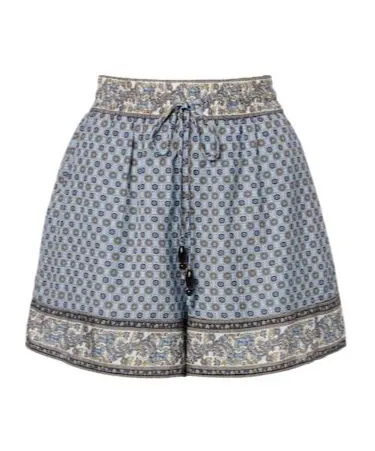 Veronica Beard Vivaldi Printed Shorts - Gray