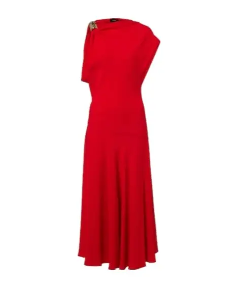Proenza Schouler Rue Asymmetric Crepe Maxi Dress - Red