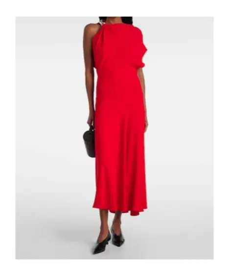 Proenza Schouler Asymmetrical Crepe Maxi Dress