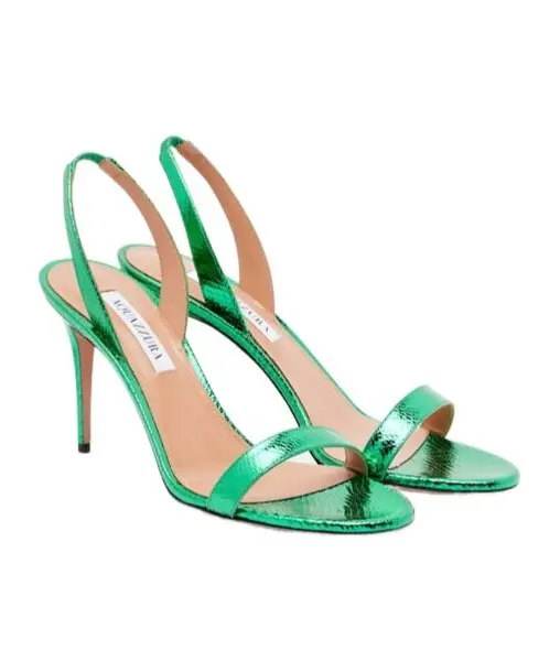AQUAZZURA Snake-effect Leather Sandals