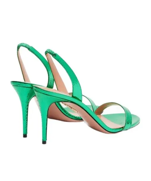 AQUAZZURA Snake-effect Leather Sandals
