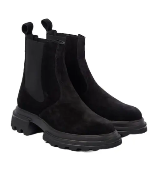 Hogan Solid Color Versatile Chelsea Boots - Black